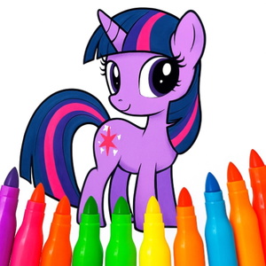 Libro para colorear de Little Pony 👗 Juega gratis a Libro para colorear ...